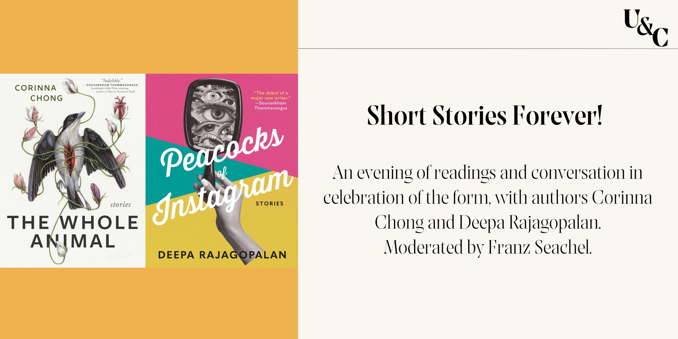 Short Stories Forever! With Corrina Chong and Deepa Rajagopalan ...